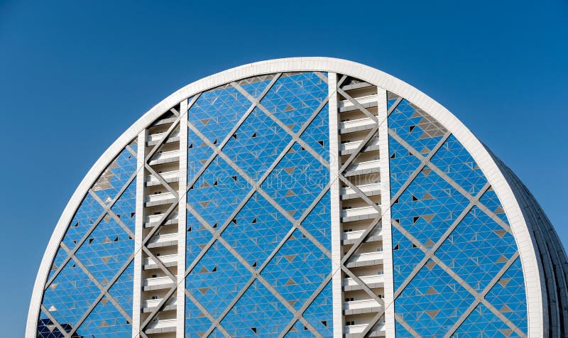 Wall of a Modern Building with a Gradation of Blue Stock Image - Image ...