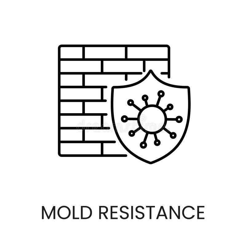 Wall Mold Resistant Line Vector Icon with Editable Stroke Stock Vector ...