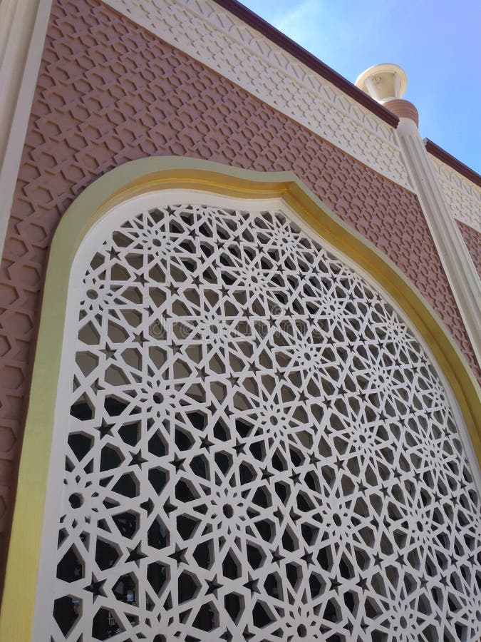Wall of mosque stock image. Image of hiasan, mosque - 224386433