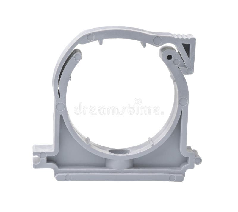 Wall Mount Plastic Pipe Clip-holder Stock Photo - Image of supply, clip ...