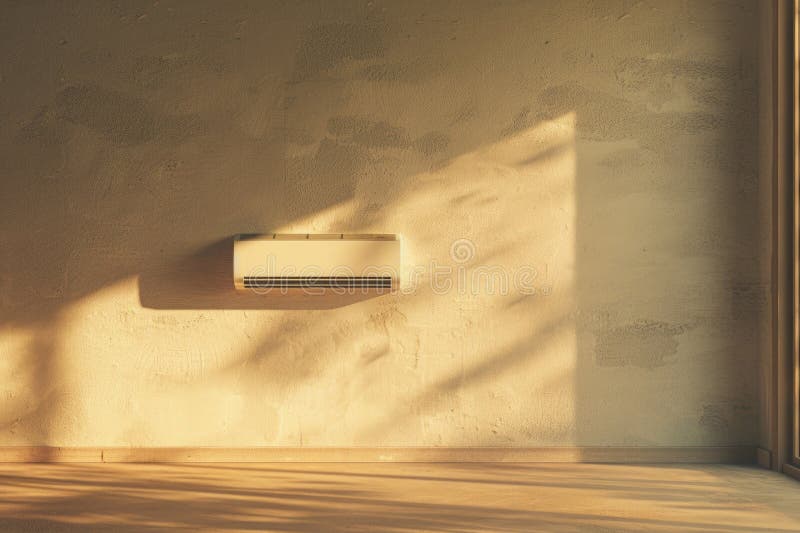 Wall-mounted Air Conditioner Installed in a Room, Providing Cooling and ...