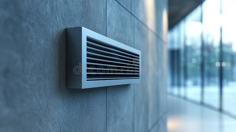 Wall-mounted Air Vent in a Modern Building Interior. Stock Image ...