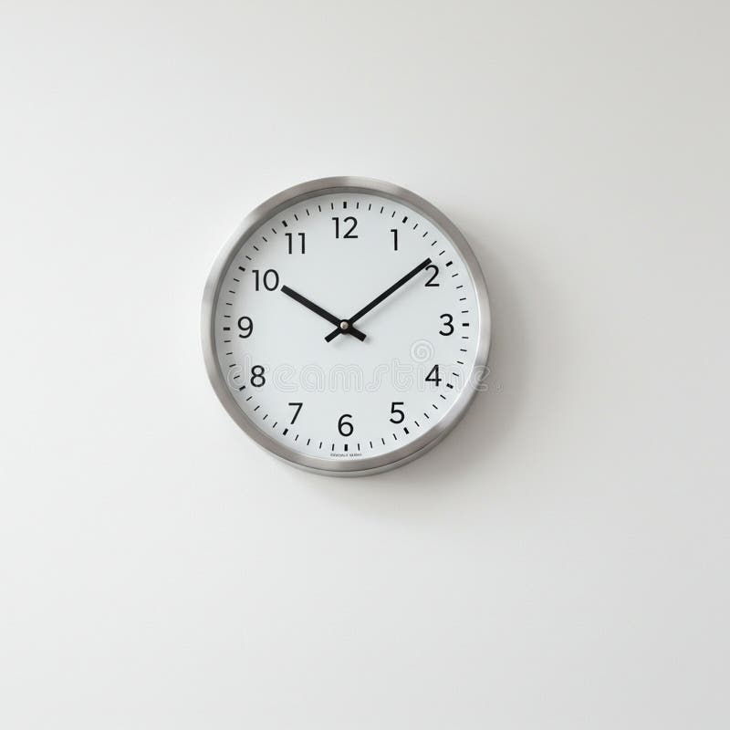 Simple Silver Analog Clock Stock Illustrations – 689 Simple Silver ...