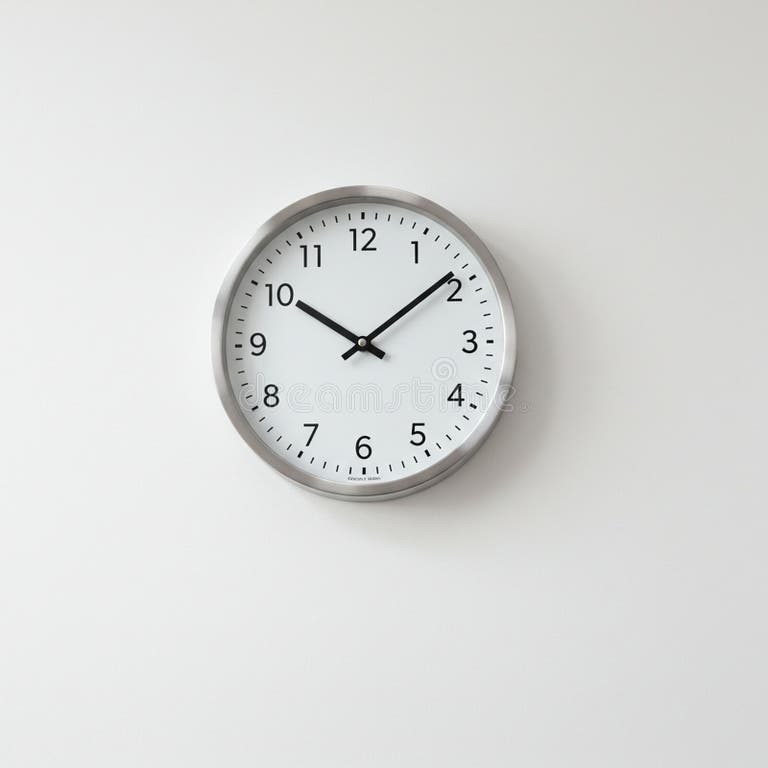 Simple Silver Analog Clock Stock Illustrations – 689 Simple Silver ...