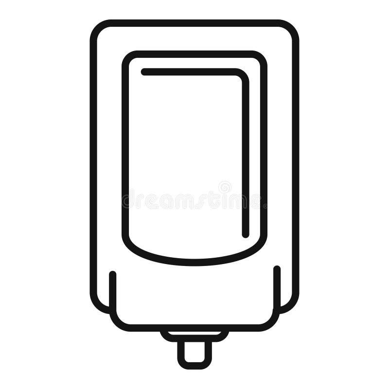 Wall Mounted Automatic Sensor Soap Dispenser Line Icon Stock Vector ...