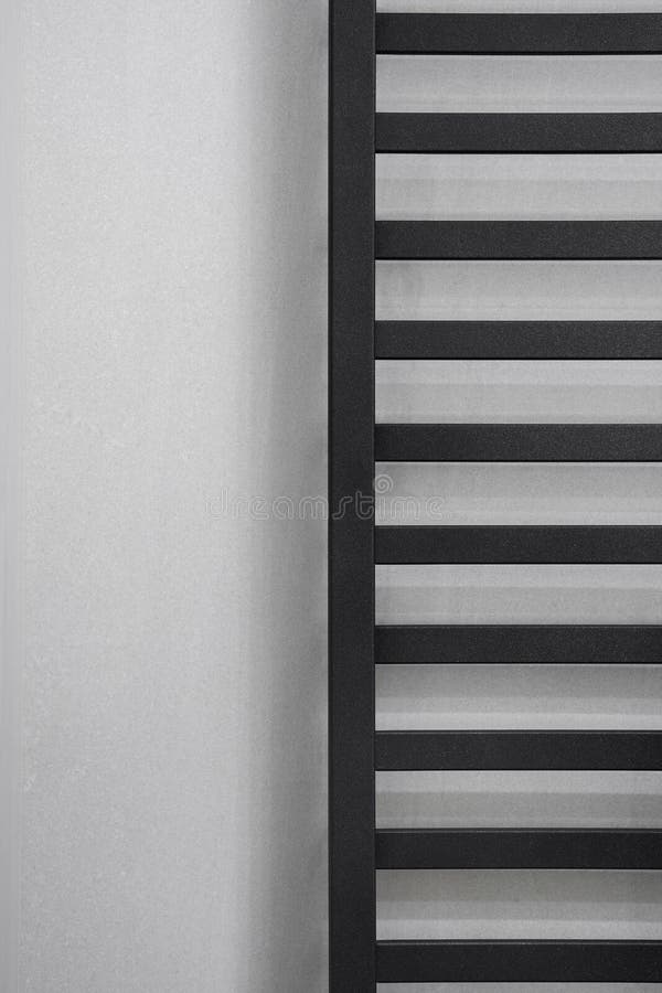 Stylish Wall Mounted Black Radiator Stock Photo - Image of detail ...