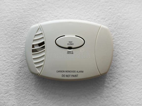Wall Mounted Carbon Monoxide Alarm Installed in Home. Stock Image ...