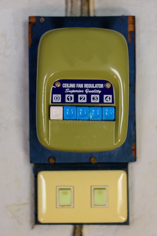 Wall Mounted Ceiling Fan Switch Stock Photo - Image of symbol, texture ...