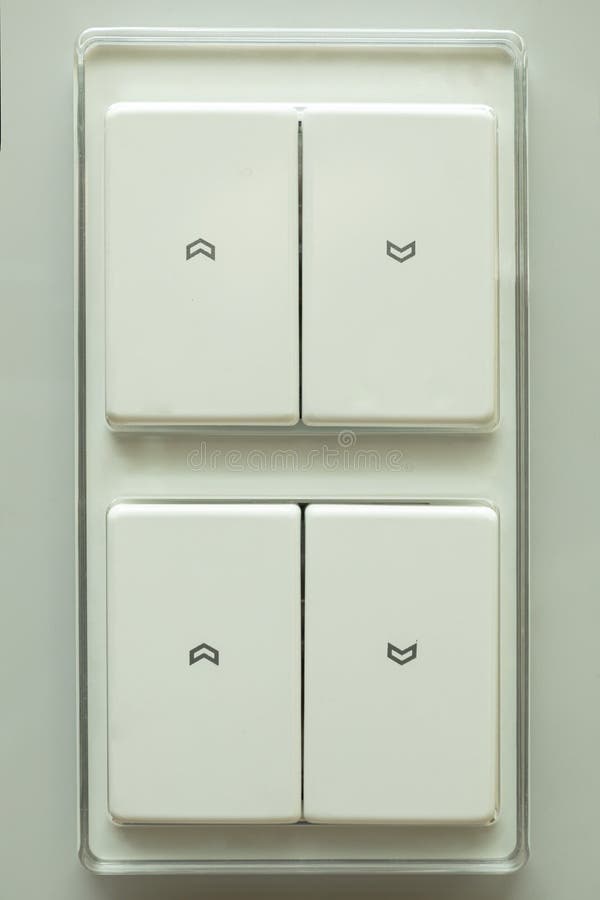 Wall-mounted Control Panel for Blinds on a Wall Stock Photo - Image of ...