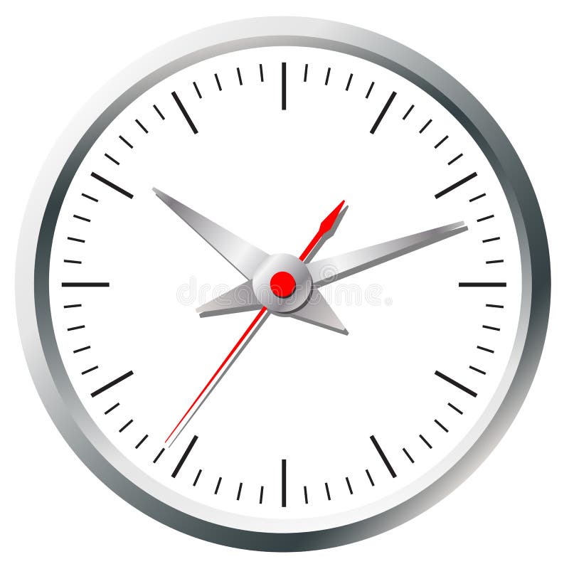 Wall Mounted Digital Clock. Stock Vector - Illustration of vector ...