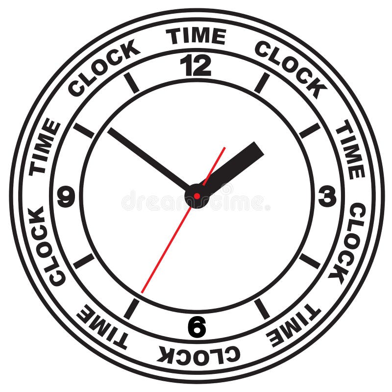 Wall Mounted Digital Clock. Stock Vector - Illustration of business ...