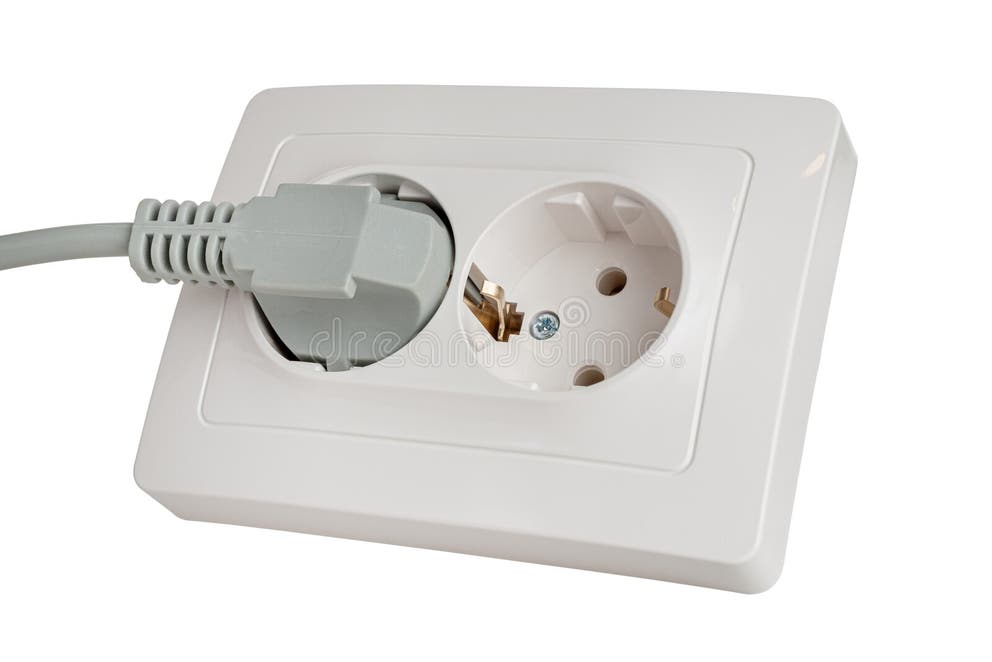 Wall-mounted Electrical Socket for Connecting an Electrical Plug from ...