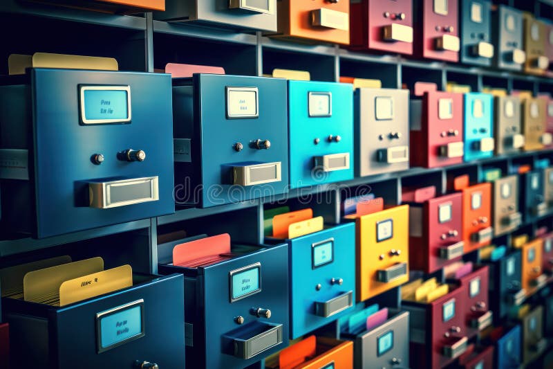 Empty Filing Cabinet Drawer Stock Illustrations – 66 Empty Filing ...