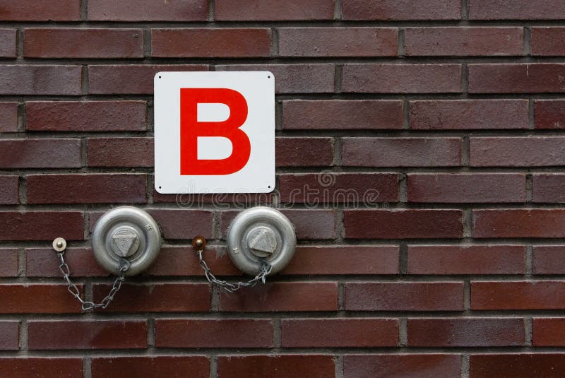 Wall Mounted Fire Hydrant for Emergency Use Stock Image - Image of ...