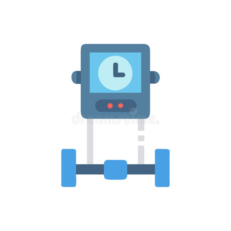 Wall-Mounted Gym Timer Icon for Timed Workouts Stock Illustration ...