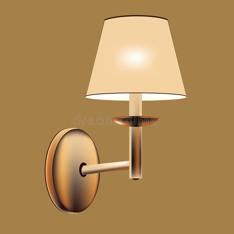 Wall Mounted Household Lighting Fixture Stock Vector - Illustration of ...