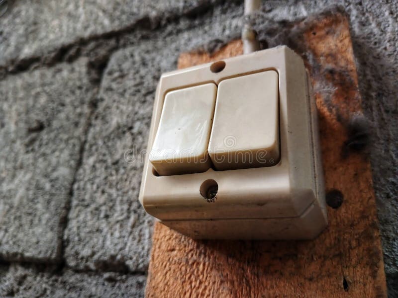 Wall mounted light switch stock image. Image of house - 332267613