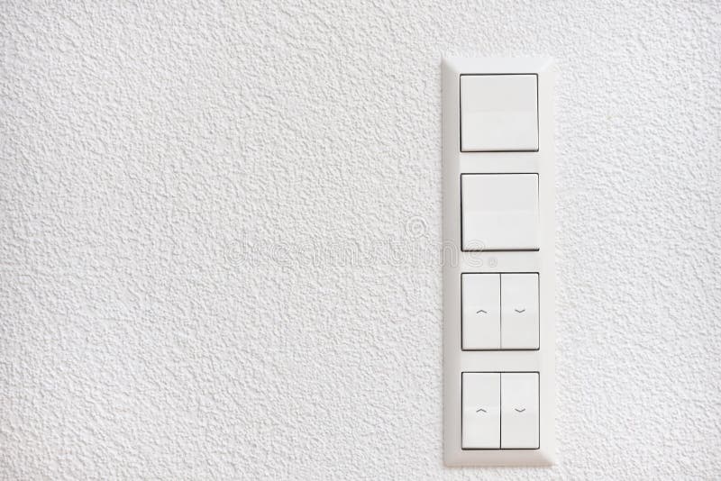 Wall-mounted Light Switches and Roller Shutter Control Switch on ...