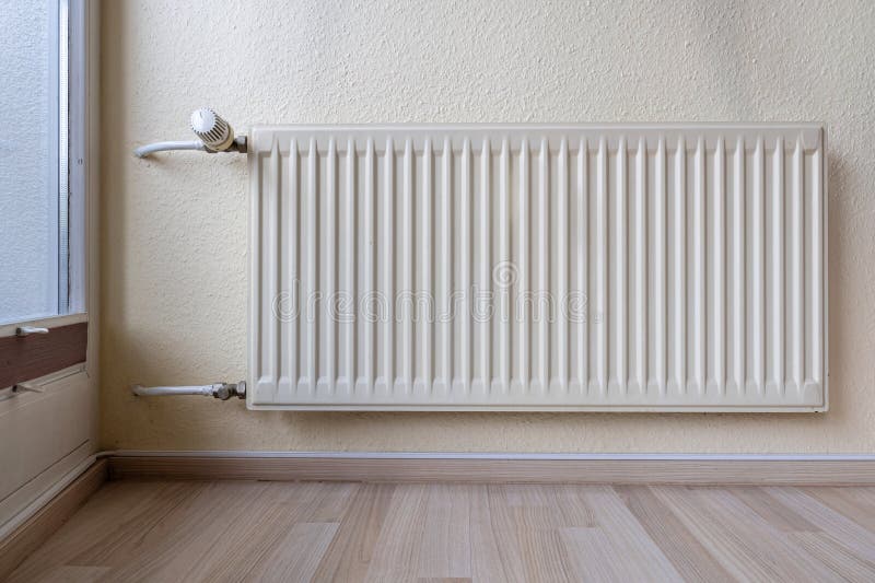 Wall mounted radiator stock photo. Image of costs, thermostat - 350488280