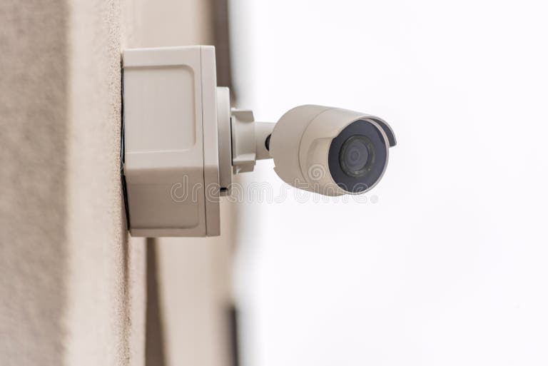 Wall Mounted Security Camera for Outdoor Surveillance Stock Image ...
