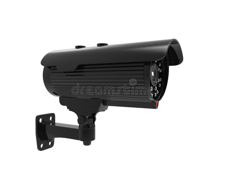 Wall Mounted Security Surveillance Camera Stock Photo - Image of safe ...