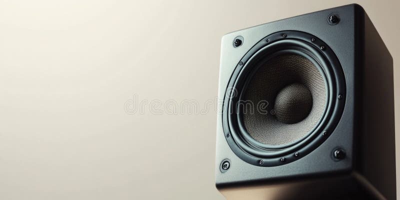 Wall-mounted speaker stock image. Image of stereo, wall - 377309237