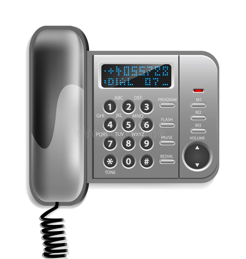 Wall-mounted telephone stock vector. Illustration of mounting - 28818687