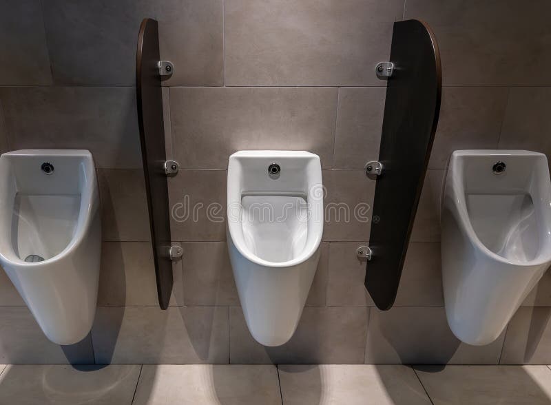 Wall-mounted urinals stock photo. Image of plumbing - 311312278