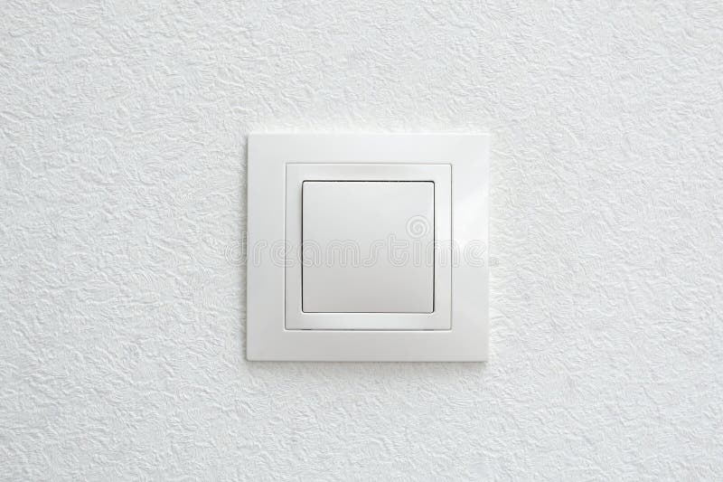 Wall Mounted White Light Switch Stock Image - Image of mounted, light ...