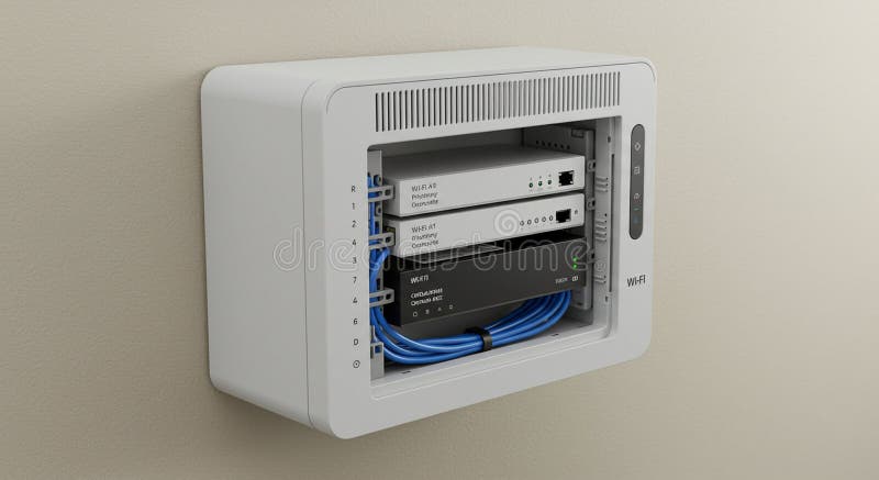 Mounted Wi Fi Distribution Box Stock Illustrations – 3 Mounted Wi Fi ...