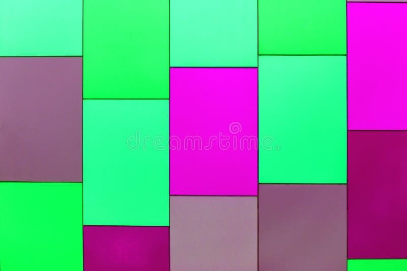 Wall from Multi-colored Panels Stock Image - Image of defective ...
