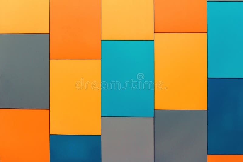 Wall from Multi-colored Panels Stock Photo - Image of closeup, blue ...