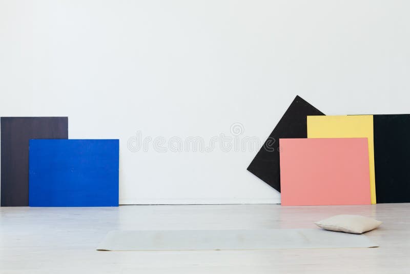 Wall with Multi-colored Rectangles As a Background Stock Image - Image ...