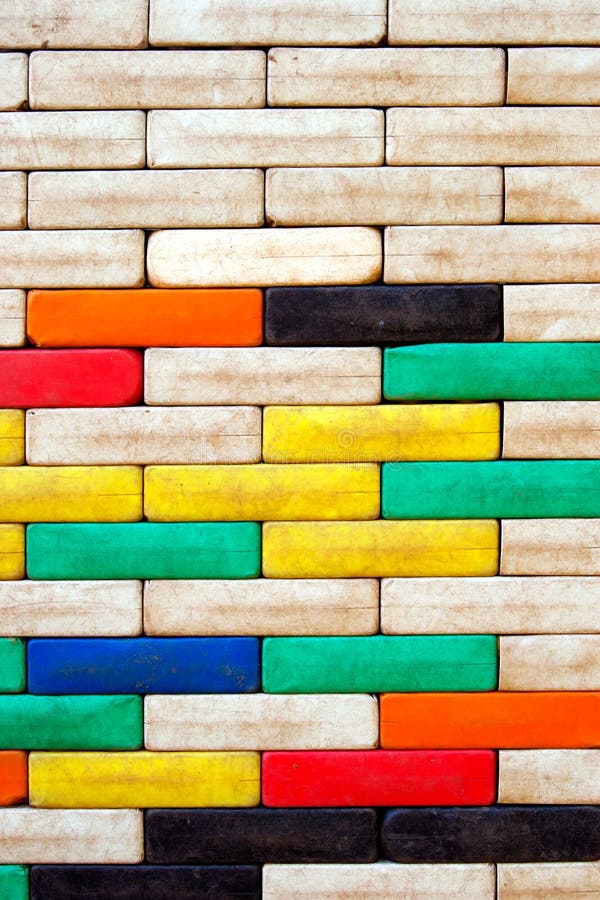 Wall of Multicolored and Colored Plastic Blocks Stock Photo - Image of ...