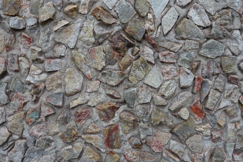Wall with Multicolored Gravel Pebble Dash Stock Photo - Image of ...