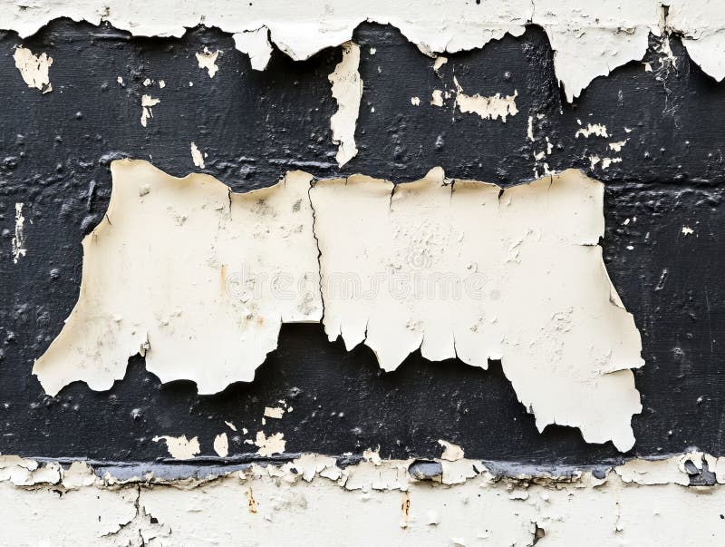 Wall with Multiple Layers of Paint Showing Stripped Areas and Textured ...