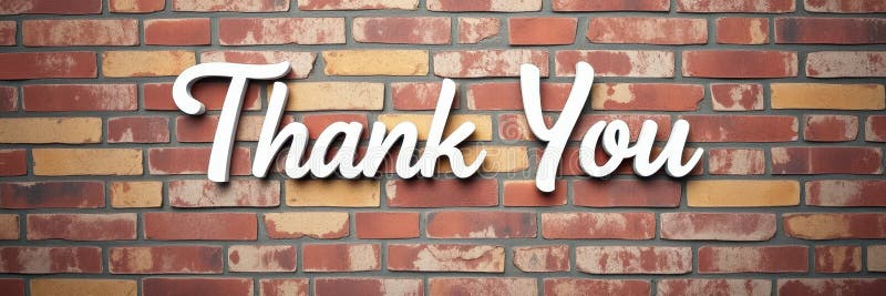 Wall Mural Displaying Thank You in Elegant Script Style Against a ...