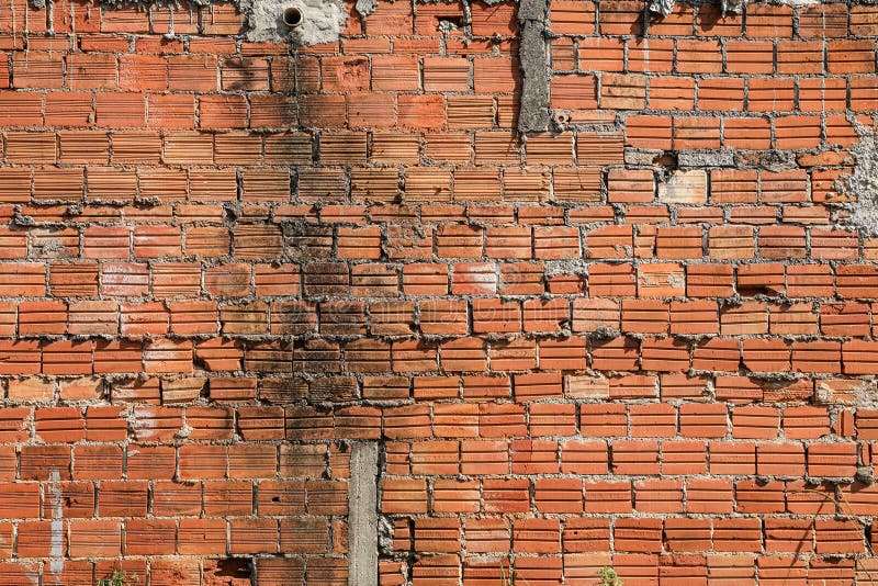 Wall Mute with Exposed Brick Stock Image - Image of facade, unfinished ...