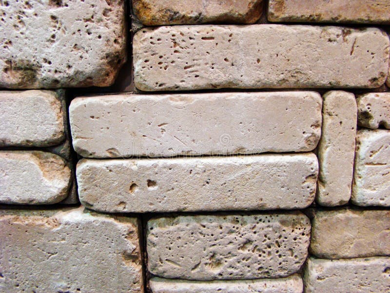 Wall of Natural Light Stone Stock Image - Image of texture, background ...