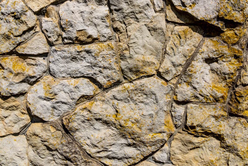 Wall of Natural Stone Wild Stone Stock Photo - Image of growth ...
