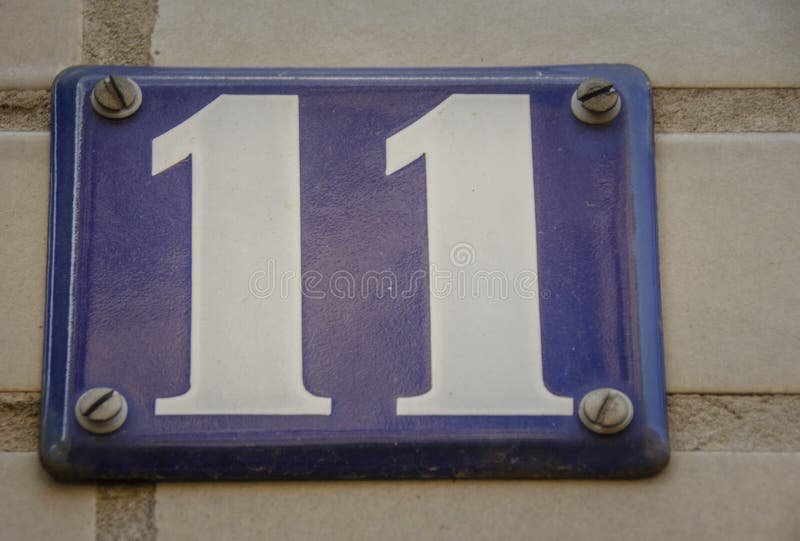 Wall with the Number Eleven Stock Photo - Image of display, urban ...