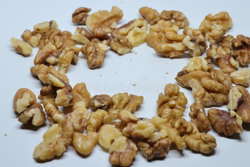 Wall Nuts Isolated on White Background Stock Image - Image of fruit ...