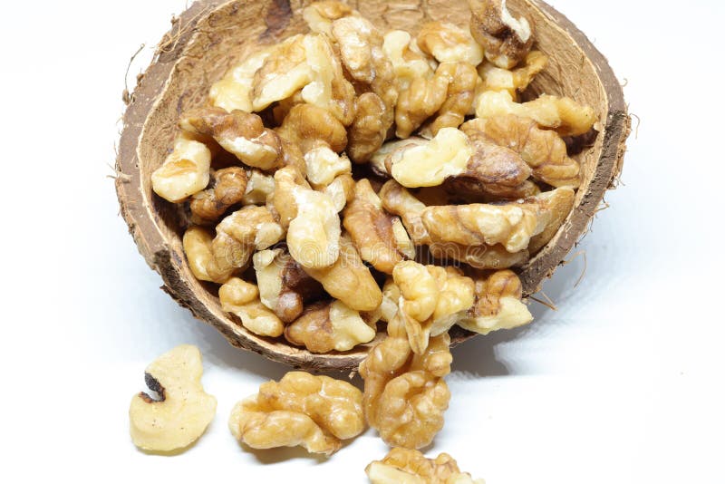 Wall Nuts Isolated on White Background Stock Image - Image of organic ...