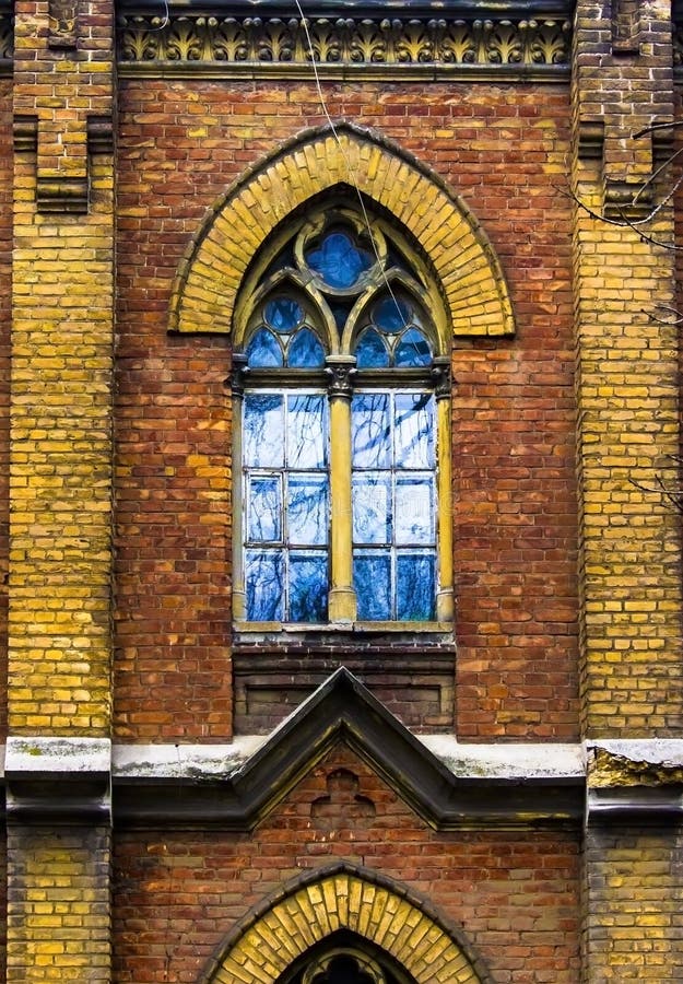 Wall of an Old Brick Building with a Window, Architecture Stock Photo ...