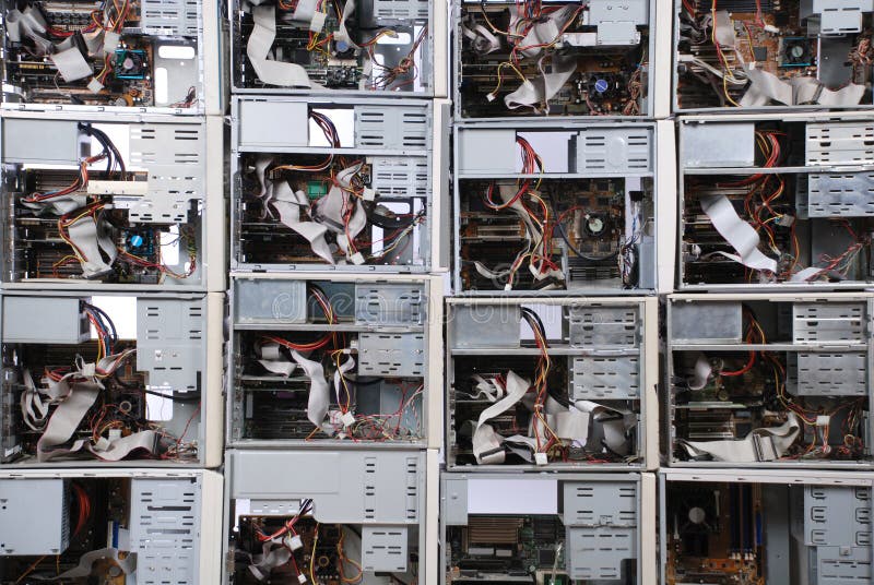 Old computer case stock image. Image of hardware, tower - 12396013