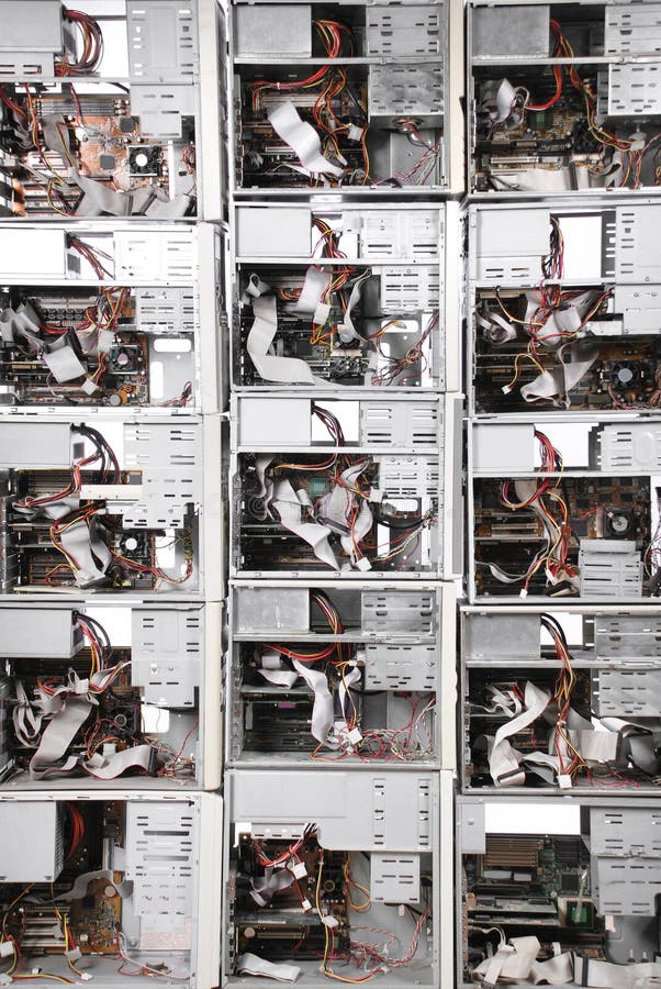 Old computer case stock image. Image of hardware, tower - 12396013