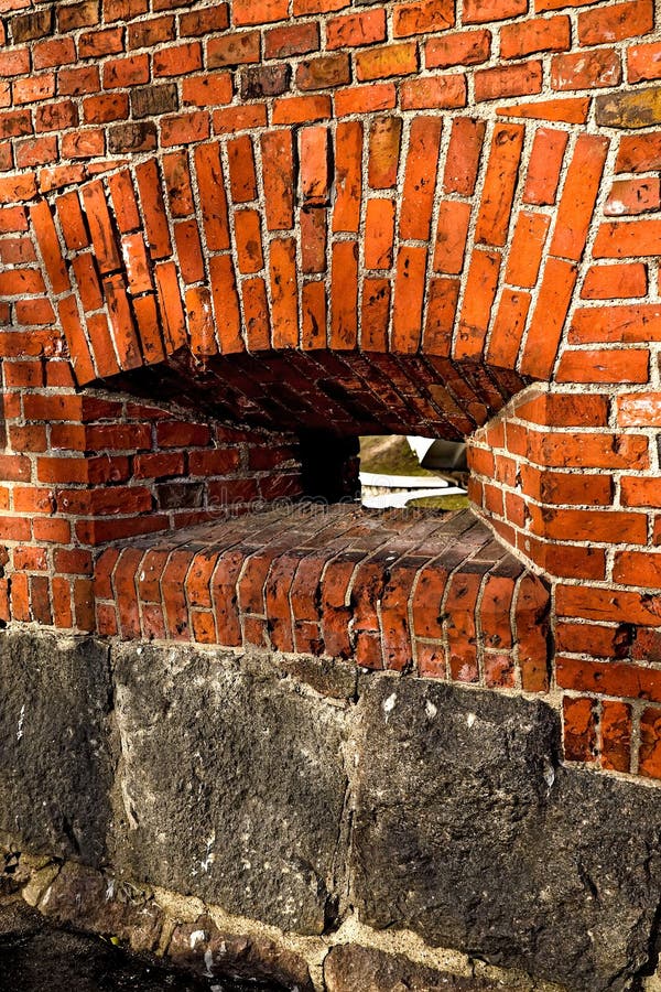 Wall of the Old German Fort with Embrasure Stock Image - Image of ...