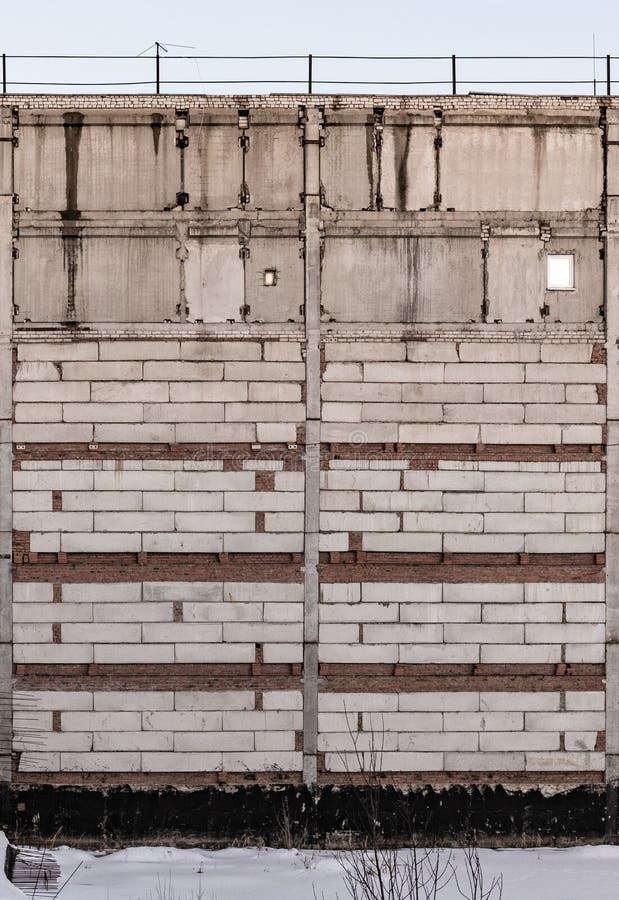 The Wall of an Old Industrial Building. Industrial Background Stock ...