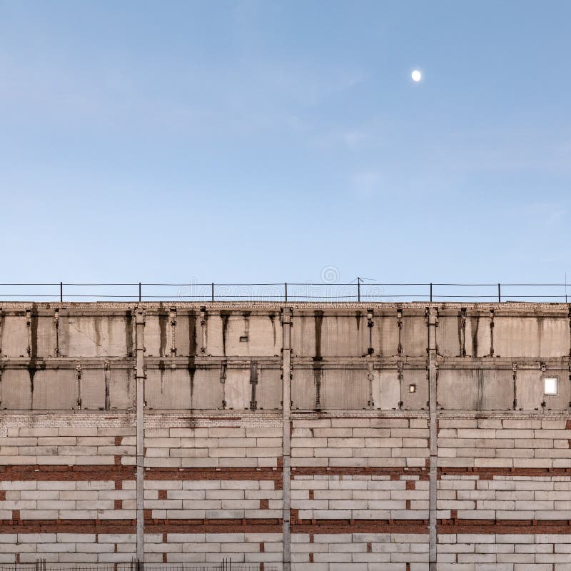 The Wall of an Old Industrial Building. Industrial Background. a Wall ...