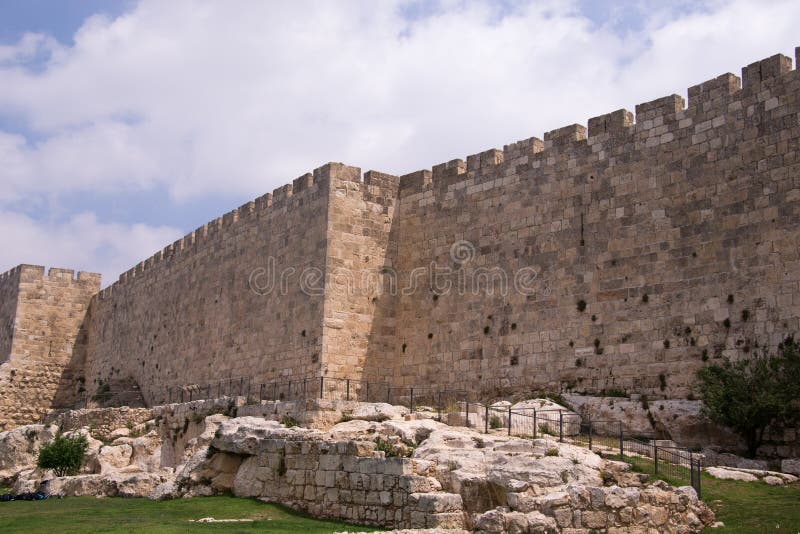 The wall of old Jerusalem stock image. Image of concepts - 31048909